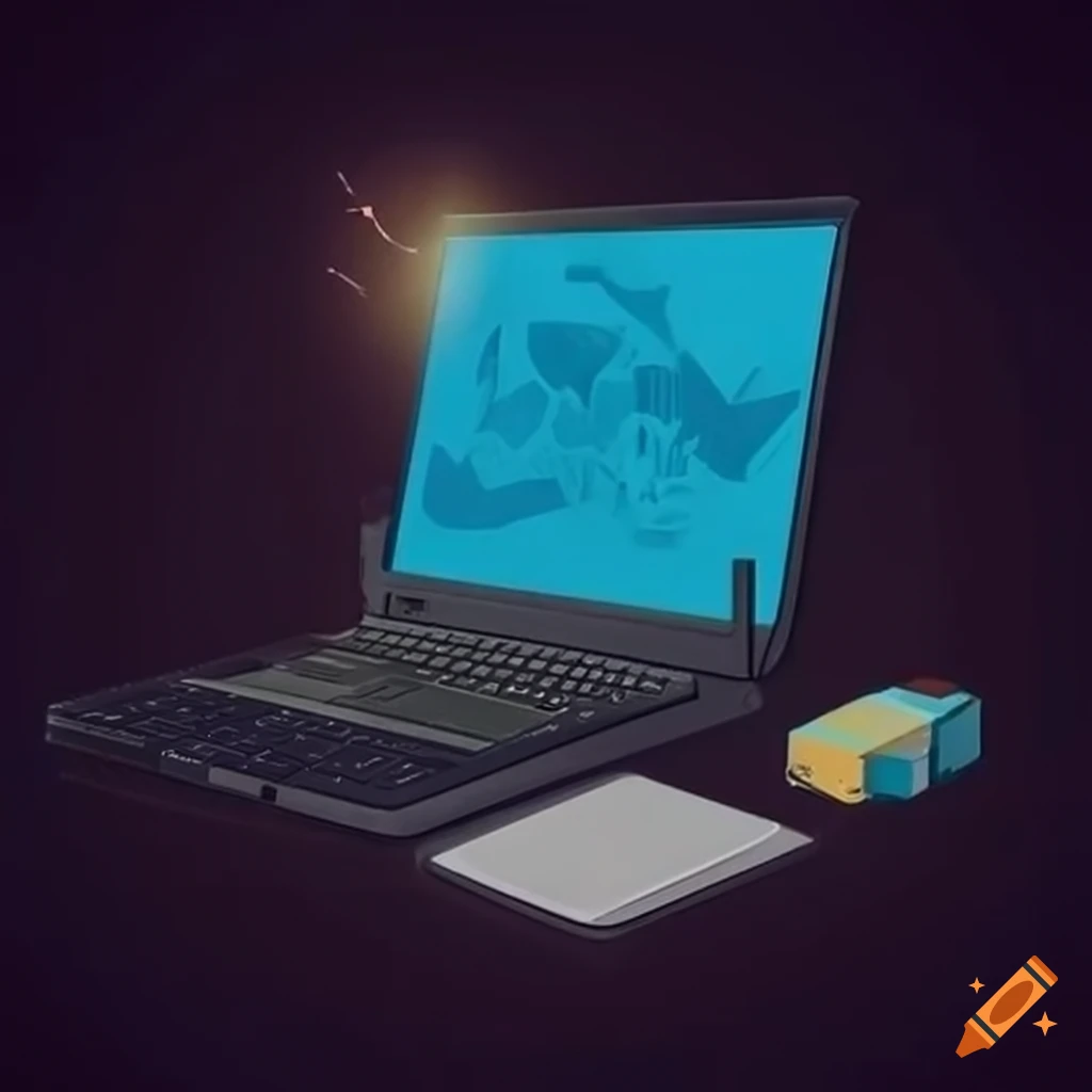 Laptop with integrated printer