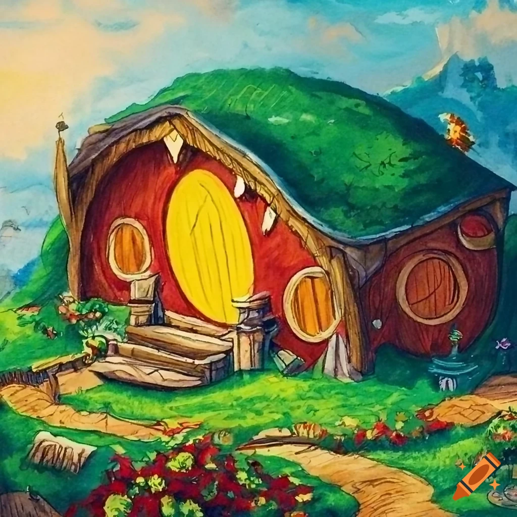 Elven house in a magical forest on Craiyon