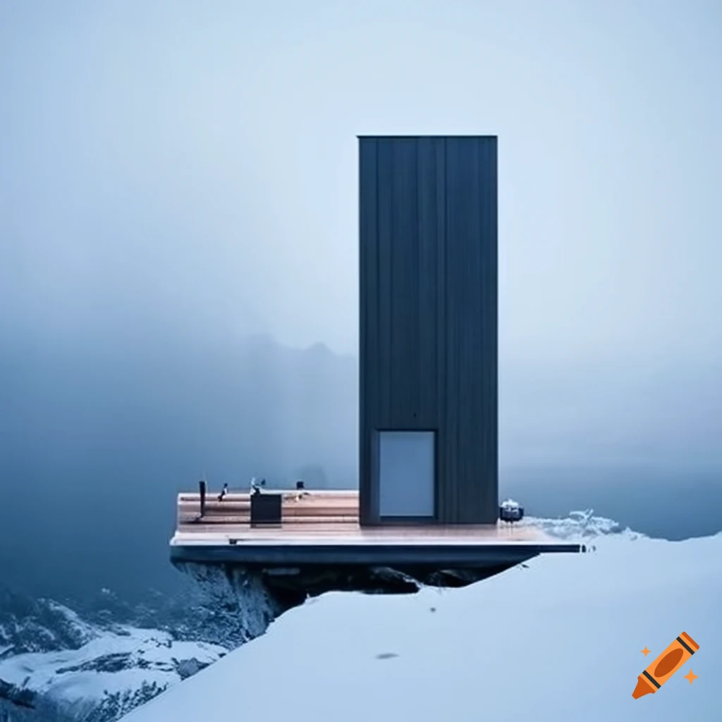 Norwegian minimalist tower cabin architecture on Craiyon