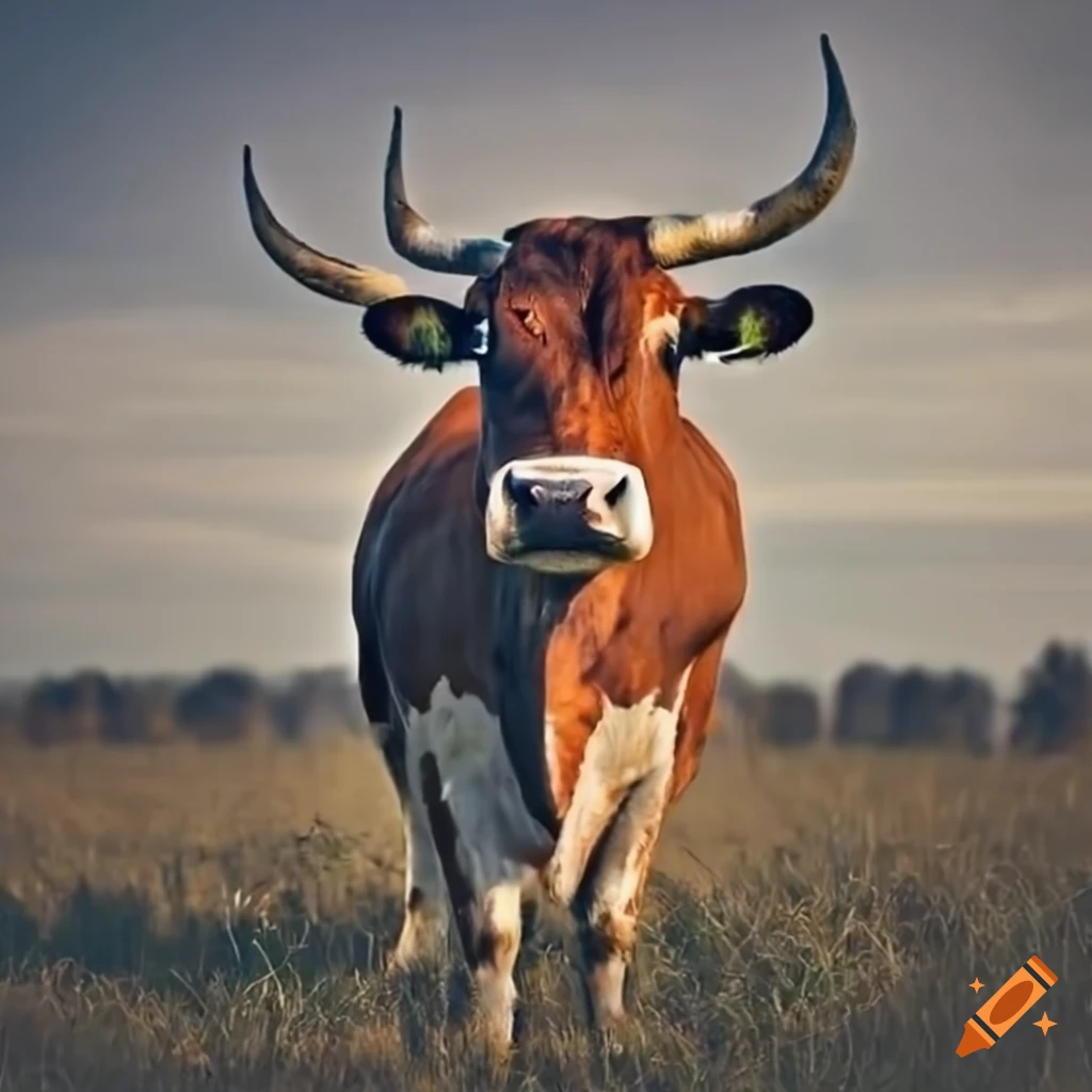 Chibi cow with a unique design in an aerial view on Craiyon