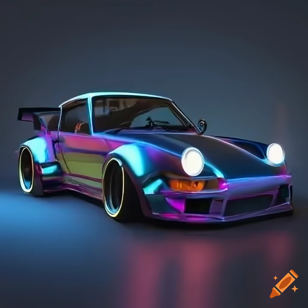 Render of a vintage bosozoku car with a unique bodykit