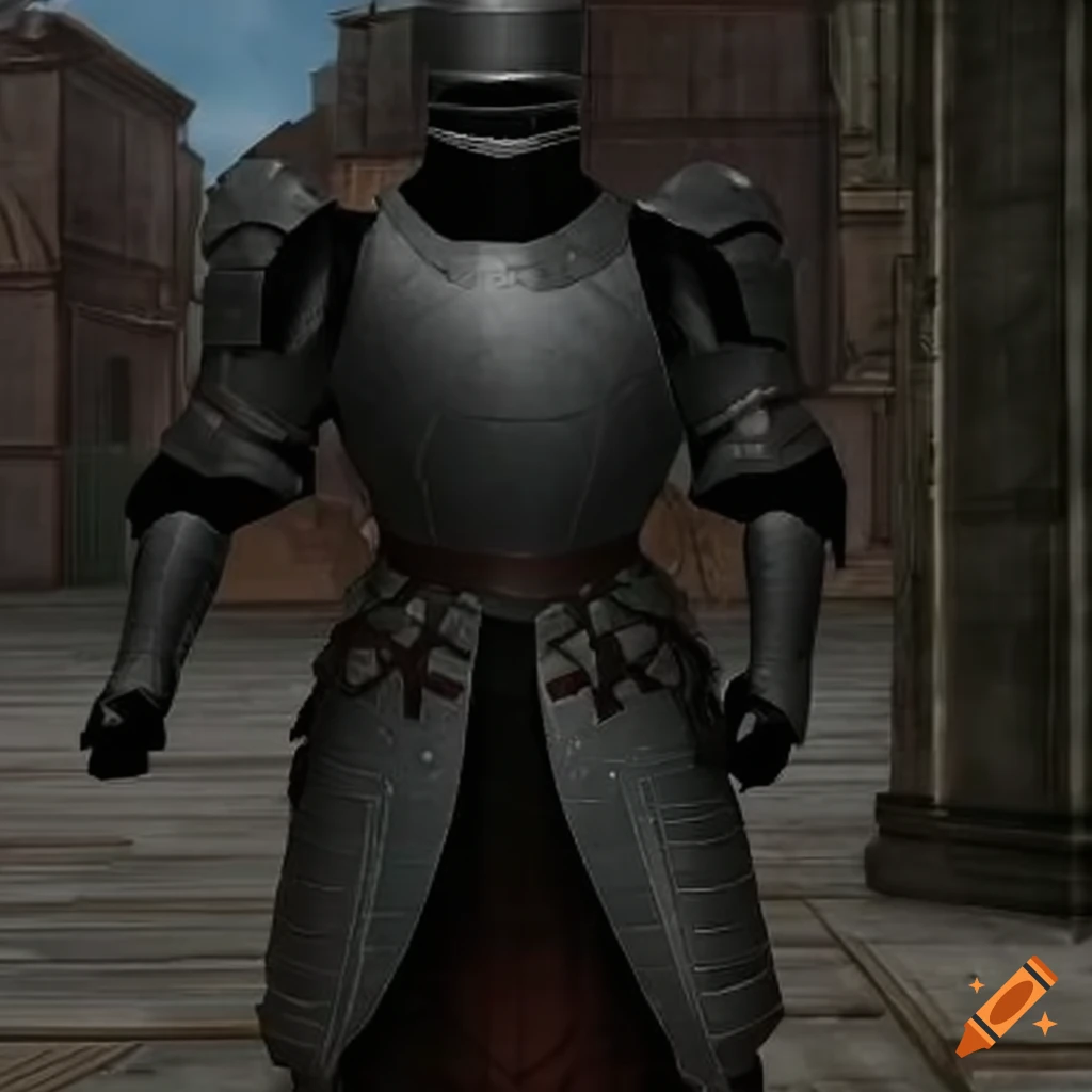 Diamond armor in a video game on Craiyon