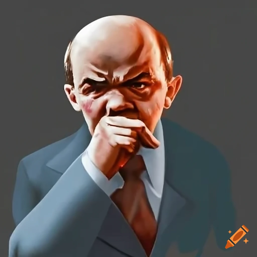 Ghibli-style illustration of lenin on Craiyon