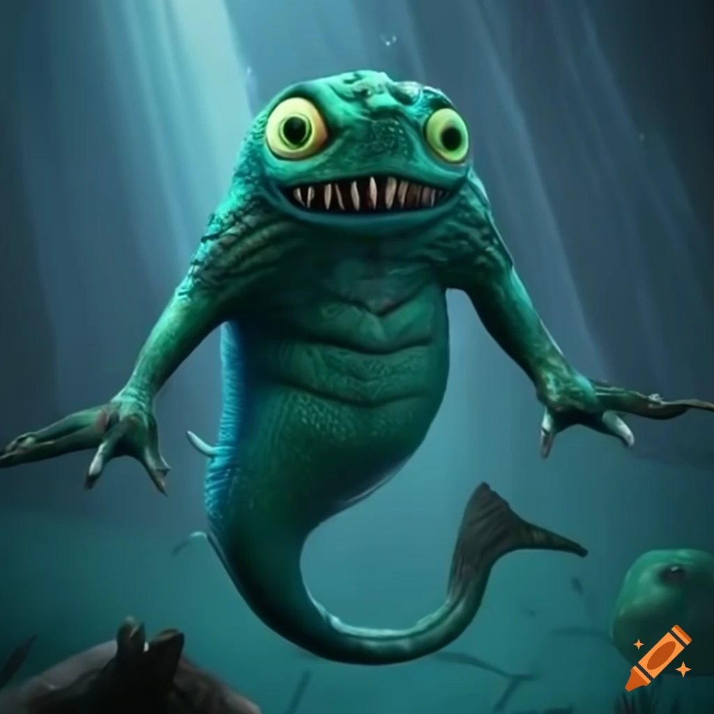 Sea monster steve harrington in full body pose on Craiyon