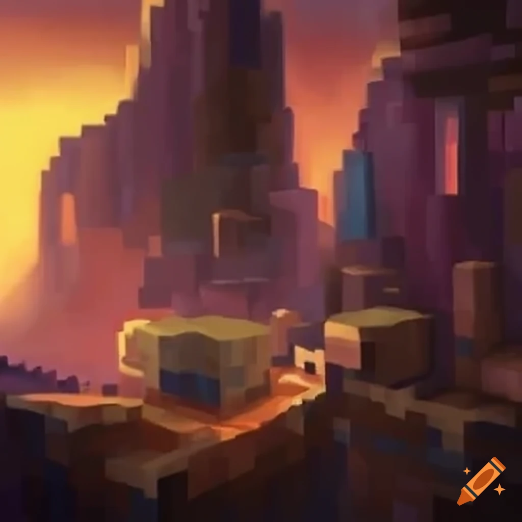 Screenshot of solo minecraft gameplay on Craiyon