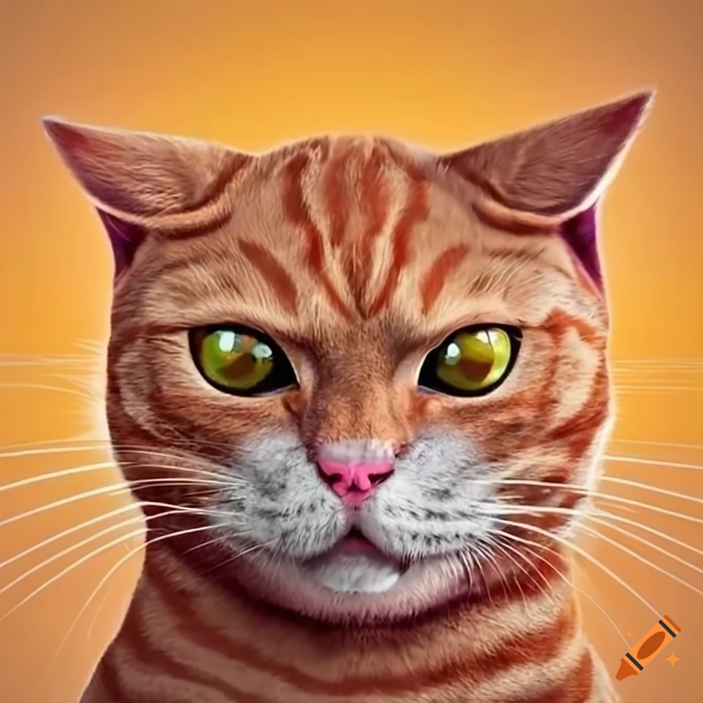 Pixelated cat avatar with speech bubble on Craiyon