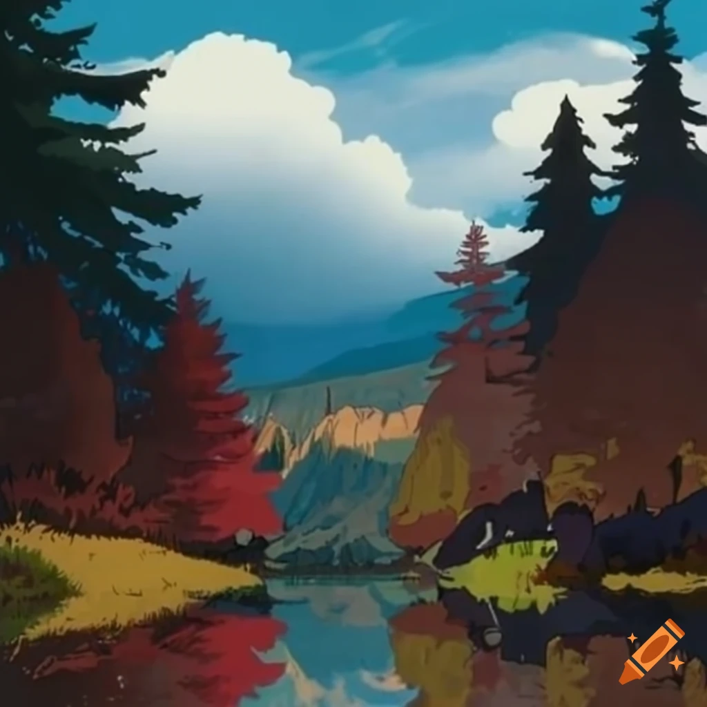 digital artwork of a vast wilderness on Craiyon