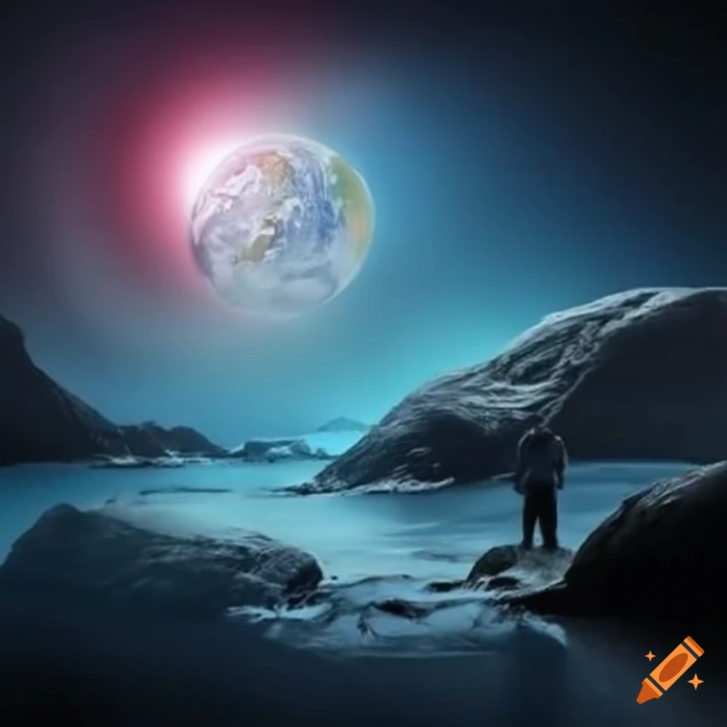 Neil degrasse tyson reaching out to the moon and sun from atop the ...