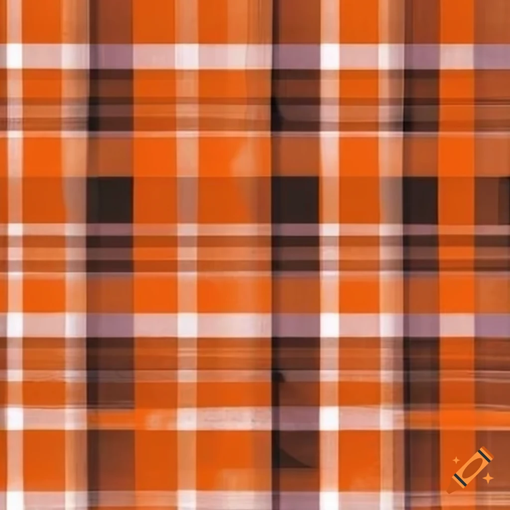 Orange plaid print design on Craiyon