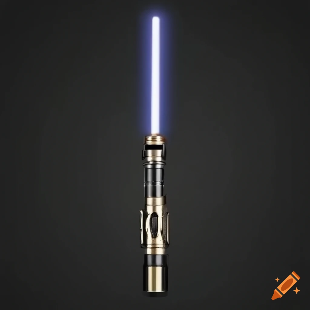 Gold lightsaber with intricate engravings