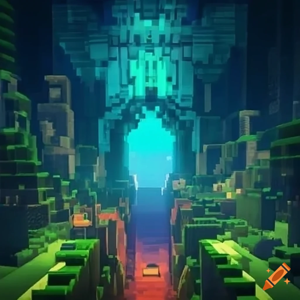 Minecraft enthusiasts on the move on Craiyon