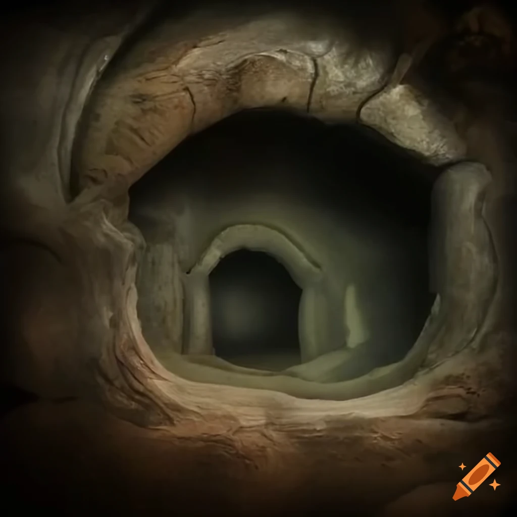 Image of a copper cave on Craiyon