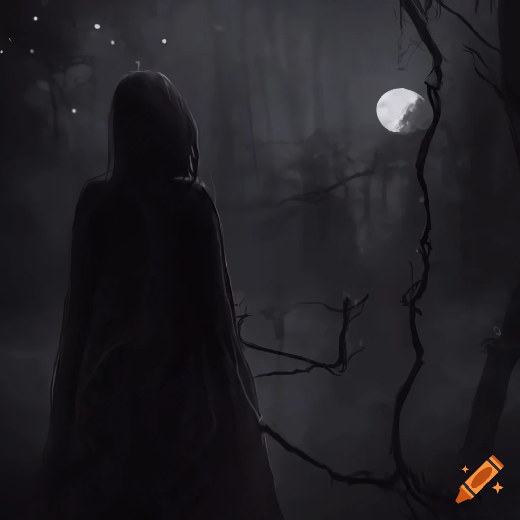 Humanoid crow perched in a dark cave with eerie ambiance on Craiyon