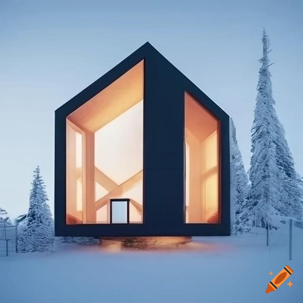 Sophisticated nordic minimalist tower cabin on Craiyon