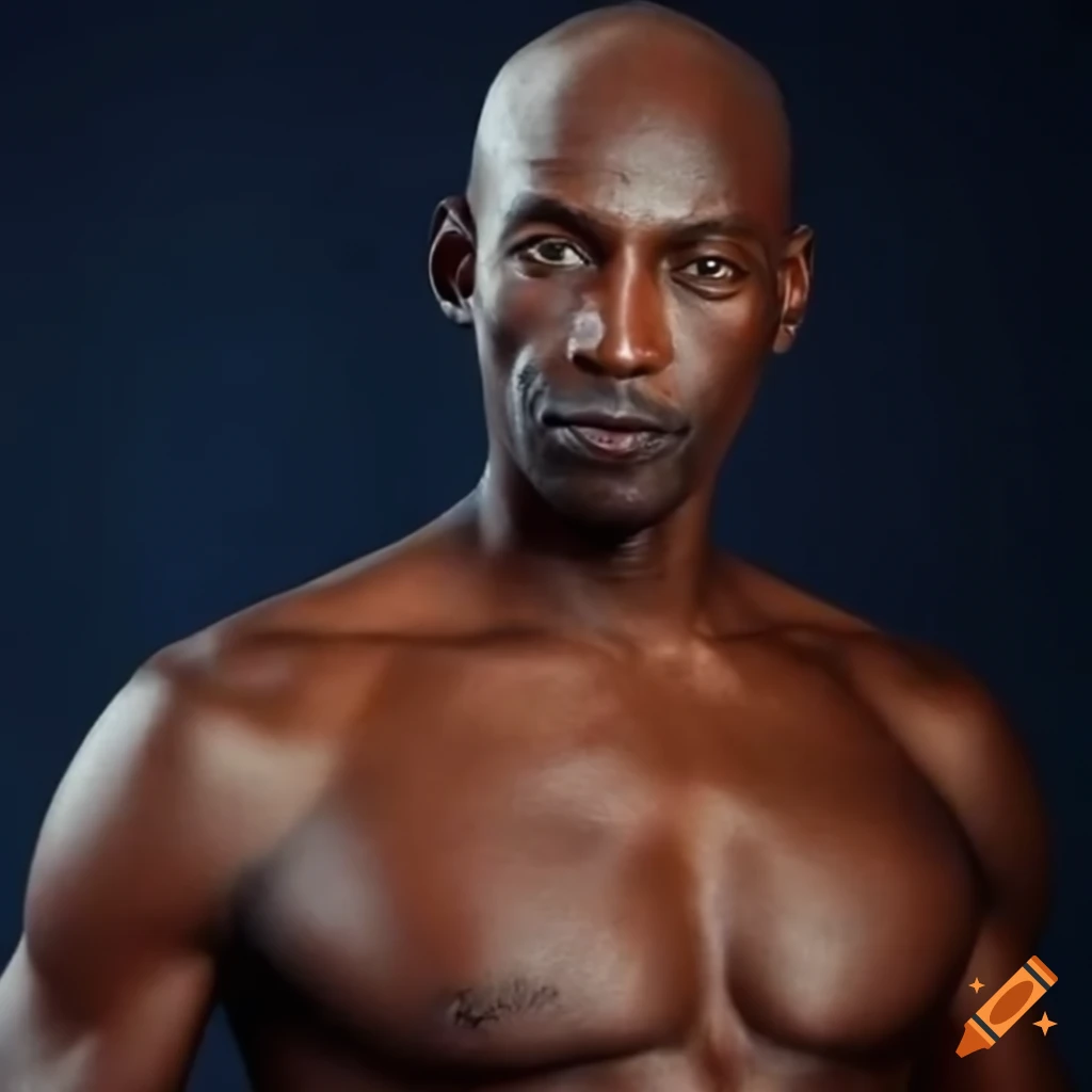 Portrait of a handsome black man with great cheekbones on Craiyon