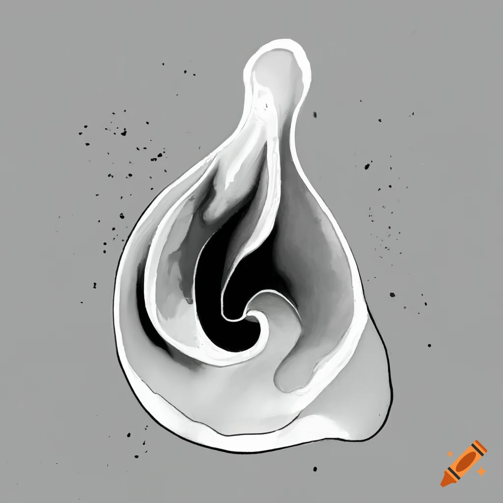 Abstract lineart painting with acrylic colors on Craiyon