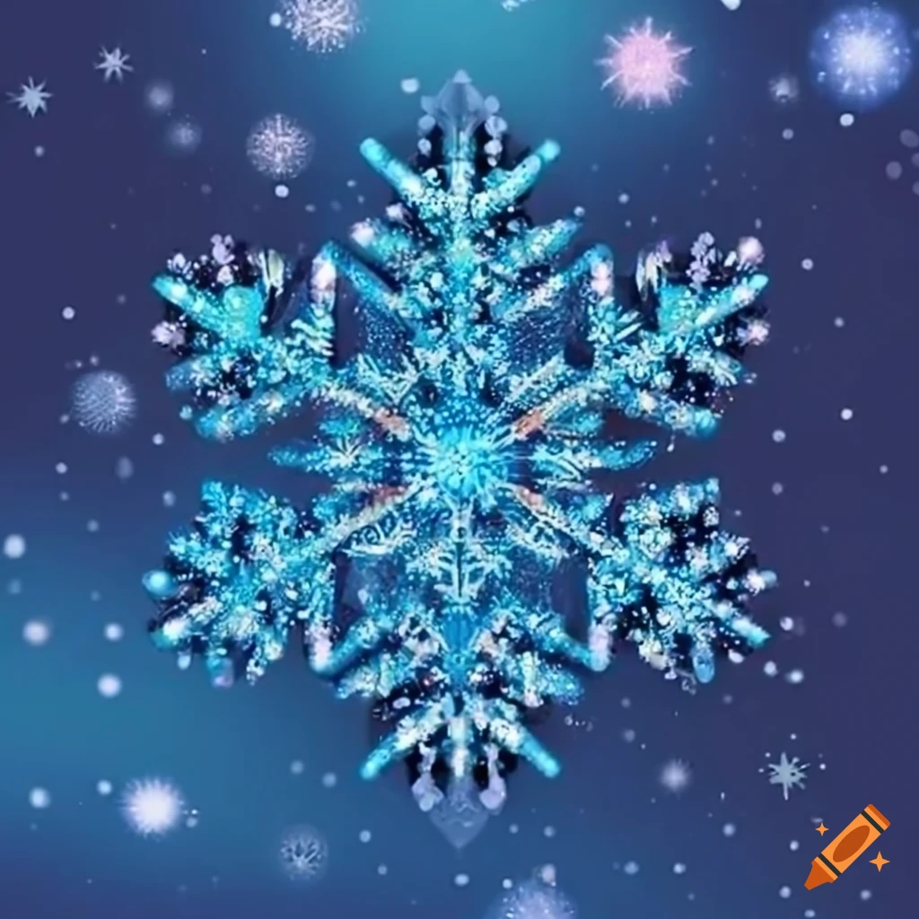 Sparkling Snowflake Close up
