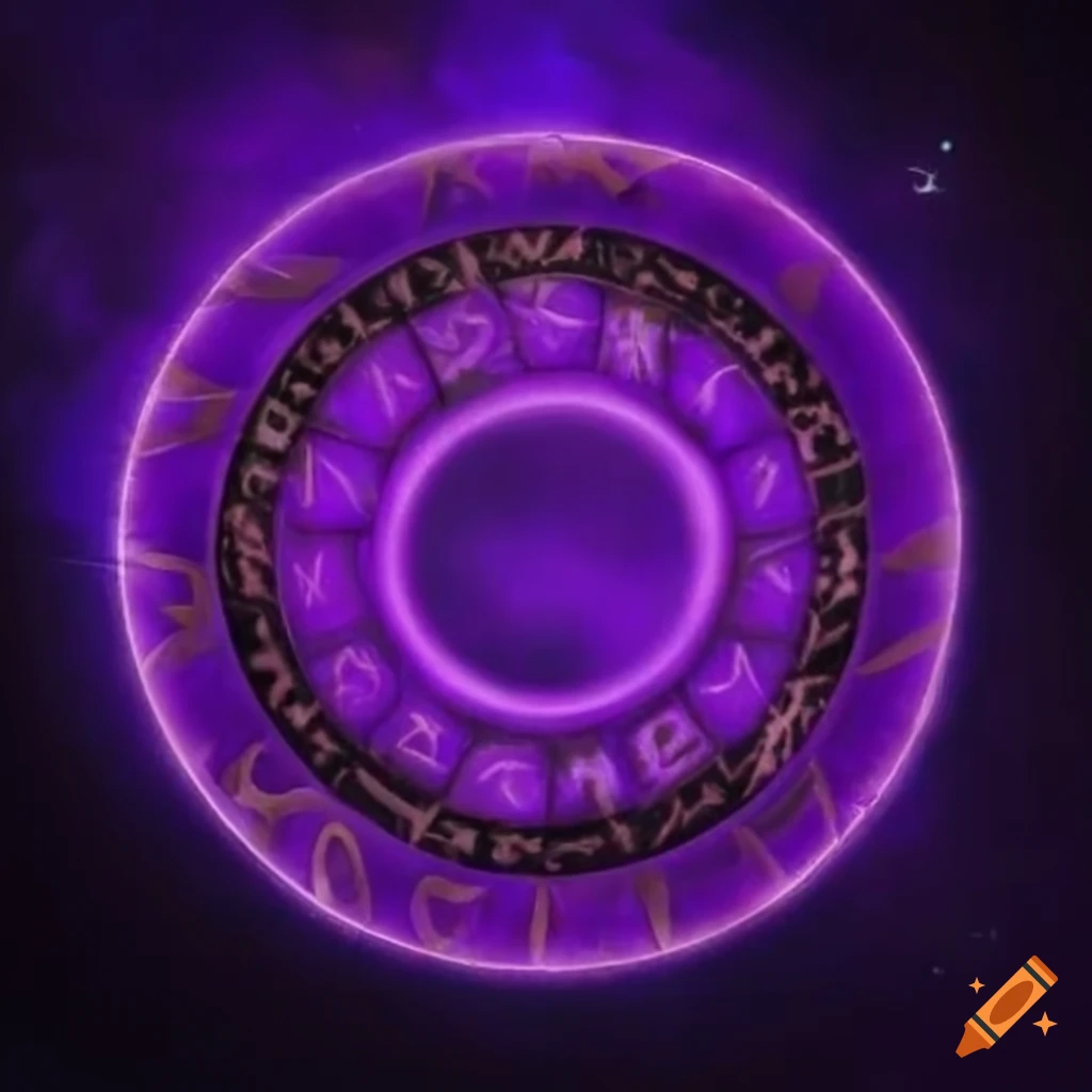 Purple circle magical rune on Craiyon