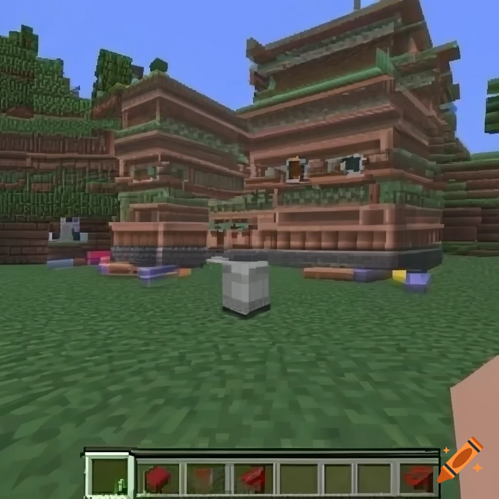 Screenshot of minecraft kitpvp gameplay on Craiyon