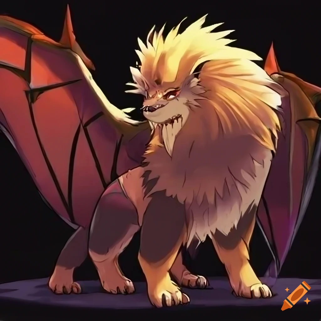 Image of a manticore pokemon on Craiyon
