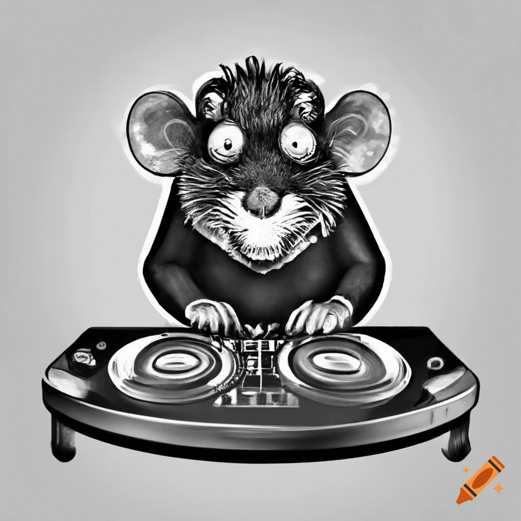 Punk mouse with a dj controller under its arm on Craiyon