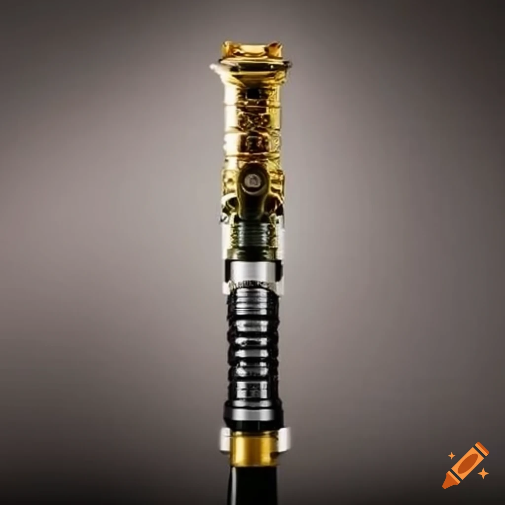 Elegant lightsaber with gold and platinum details