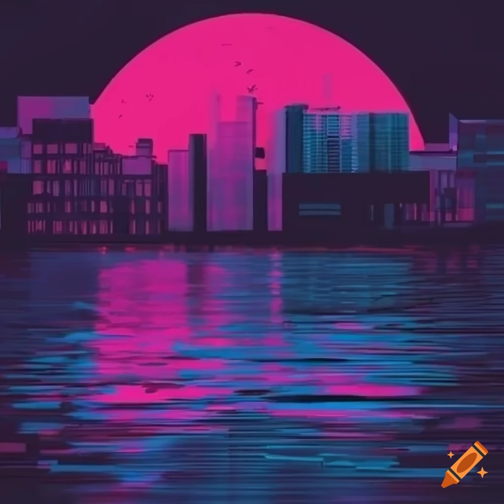 Vaporwave-inspired background design on Craiyon