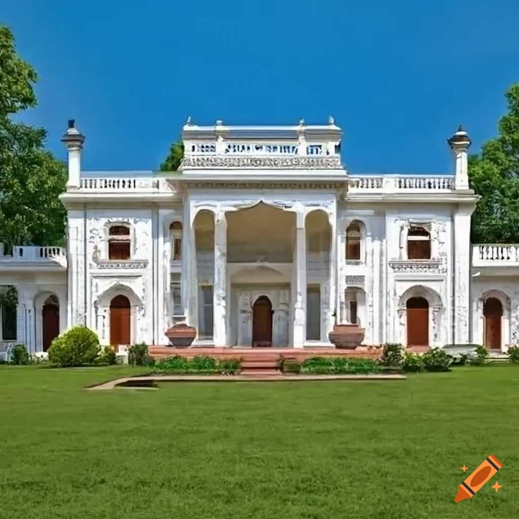 The white house in mediterranean architectural style mahal full front ...