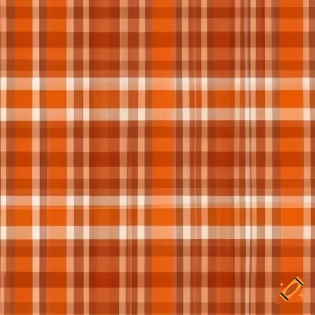 Orange plaid print design