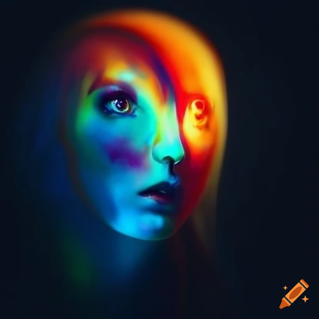 Surreal photo with vibrant colors and light on Craiyon