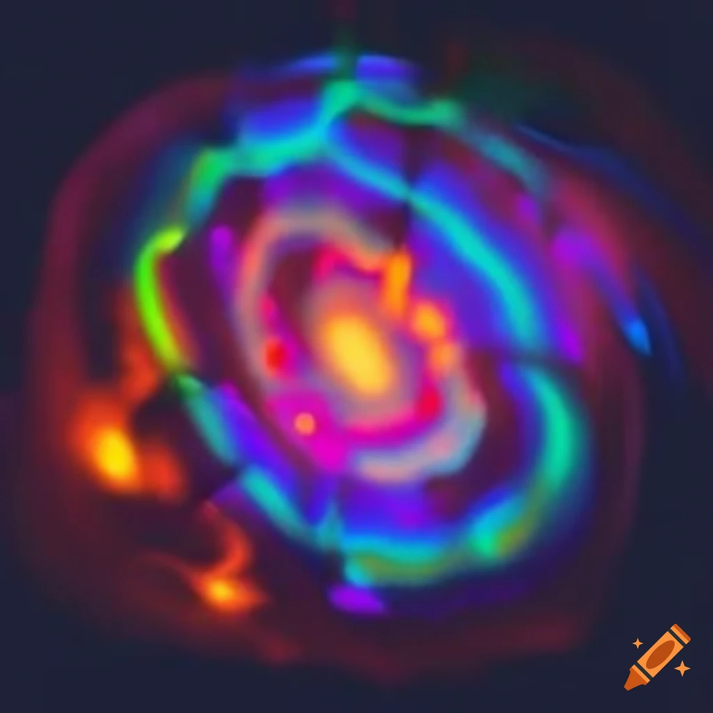 Digital Art Of Binary Code Raining With Fire