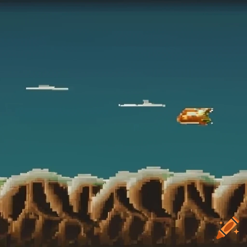 High detailed sprite of a flying creature from Super Metroid on Craiyon