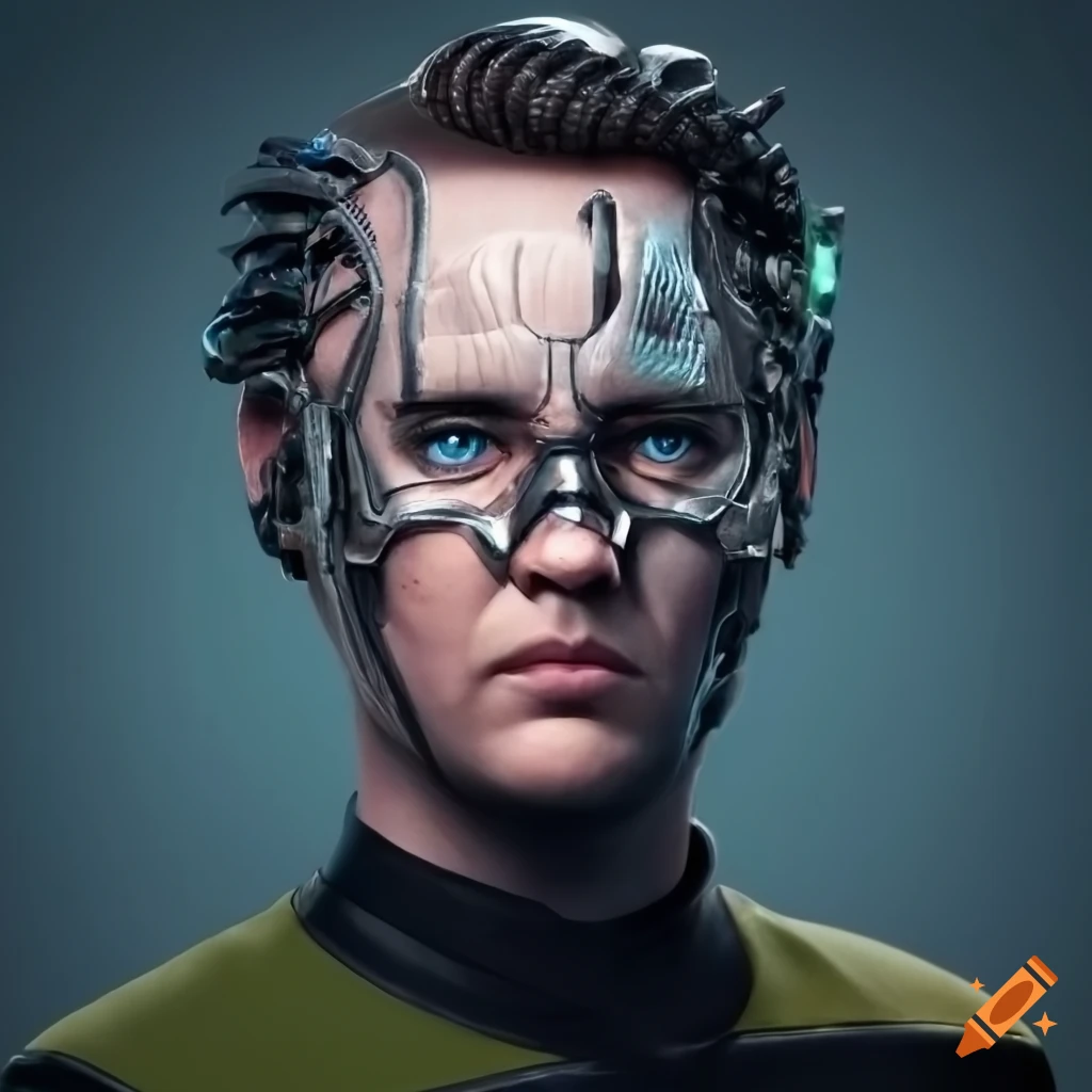 Portrait of Wil Wheaton as a Borg from Star Trek on Craiyon