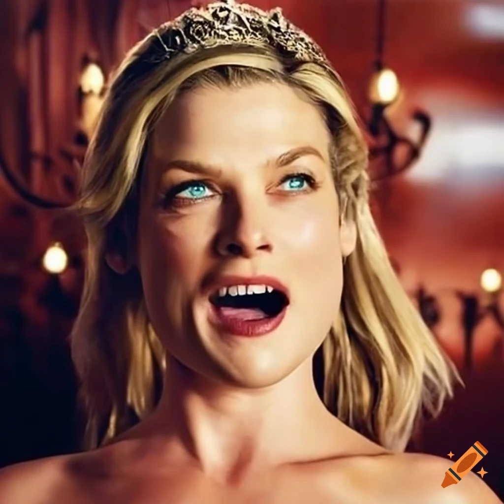 Portrait of ali larter as an ice queen on Craiyon