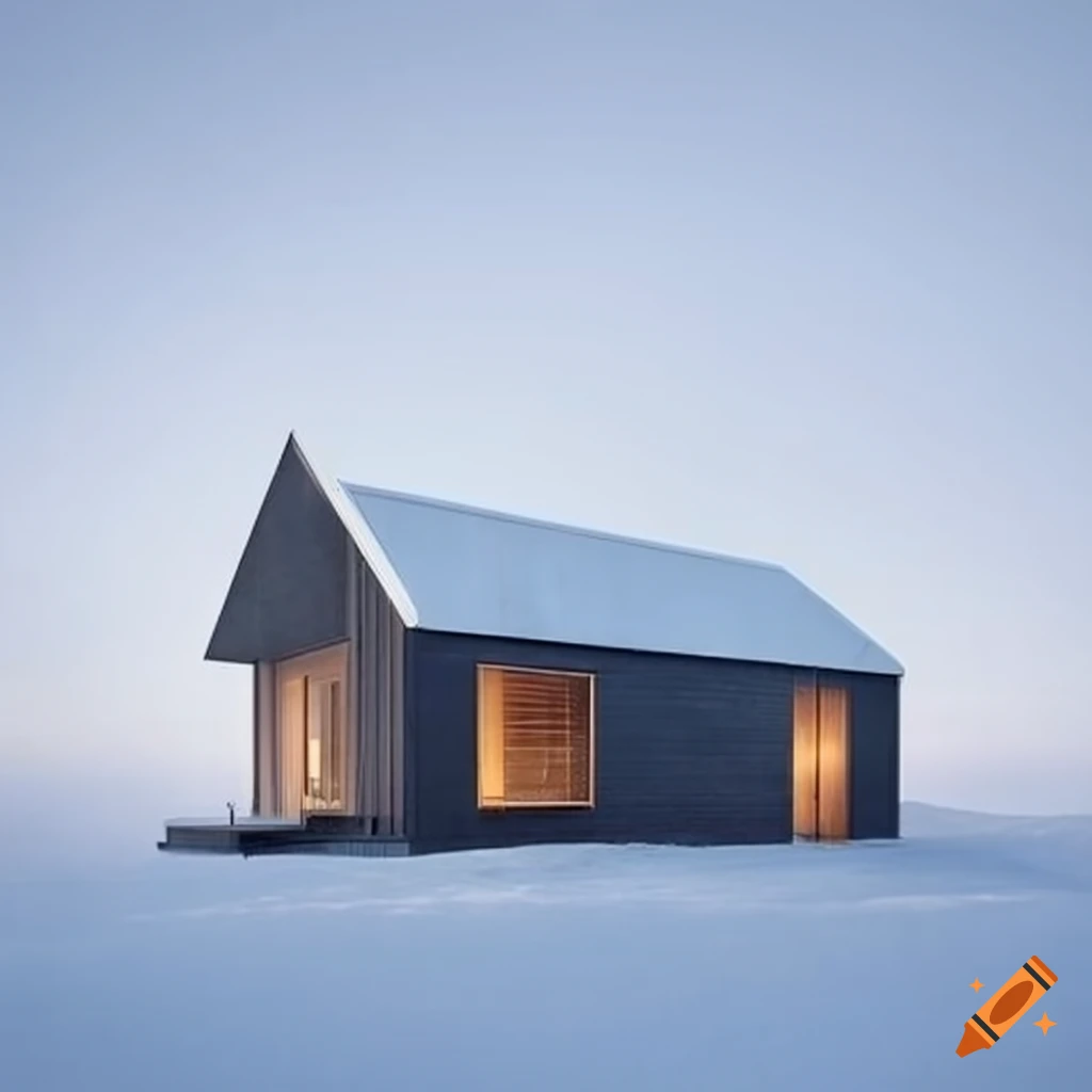 Sophisticated Nordic minimalist cabin architecture on Craiyon