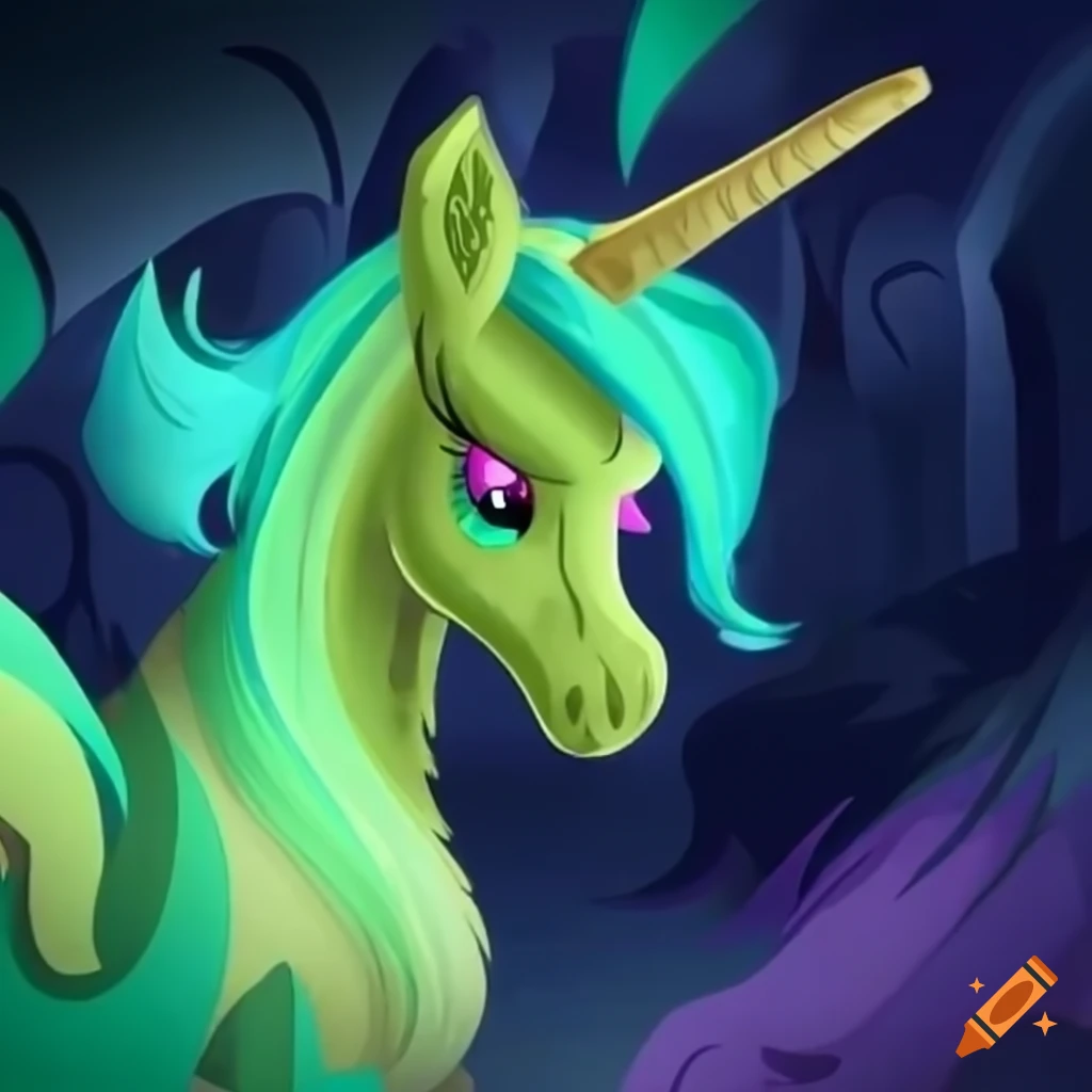 Post-apocalyptic version of my little pony with zombies on Craiyon