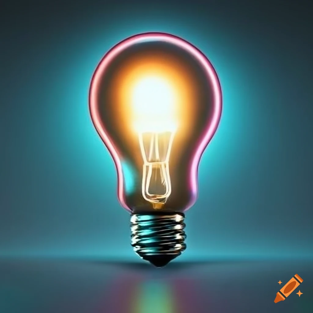 Futuristic lightbulb on Craiyon