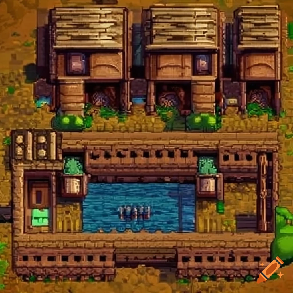 Retro-style small town tileset for rpg maker games on Craiyon