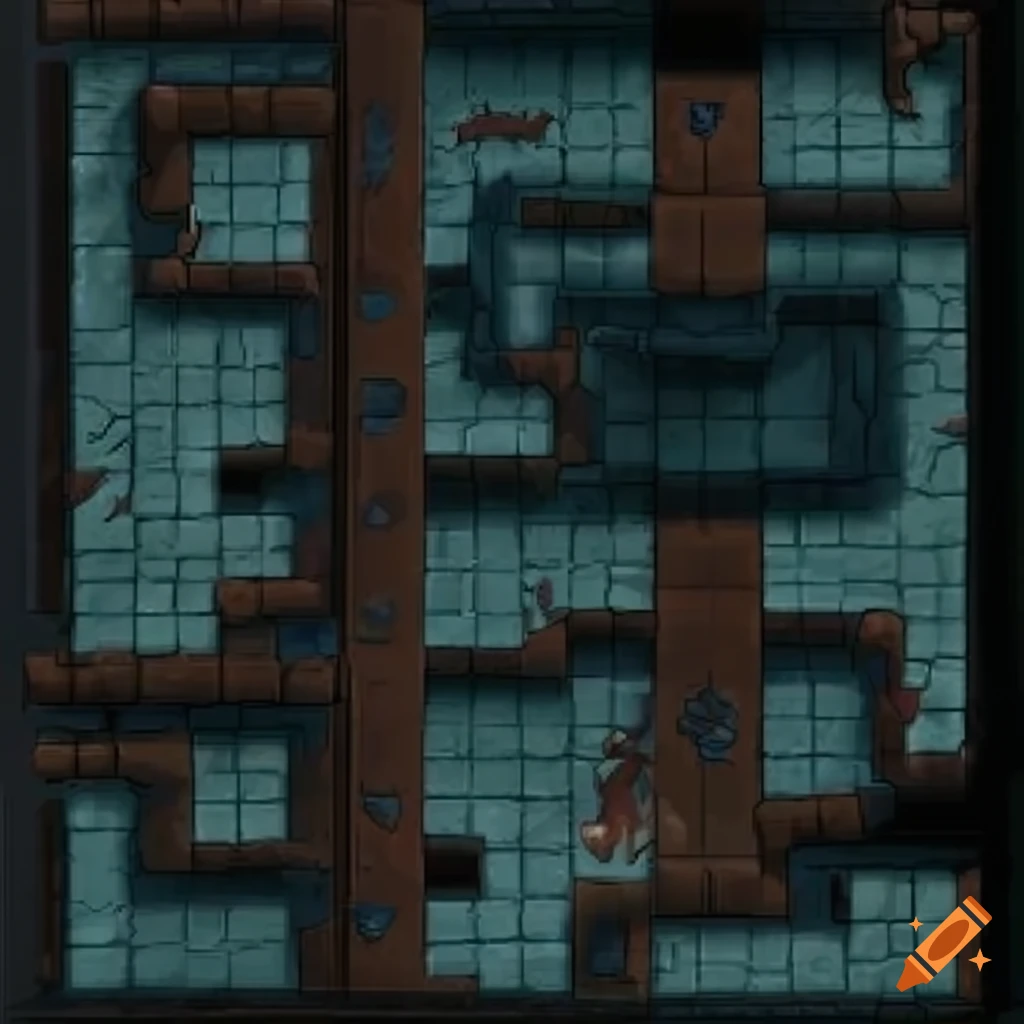 Set of dungeon tiles for rpg maker games on Craiyon