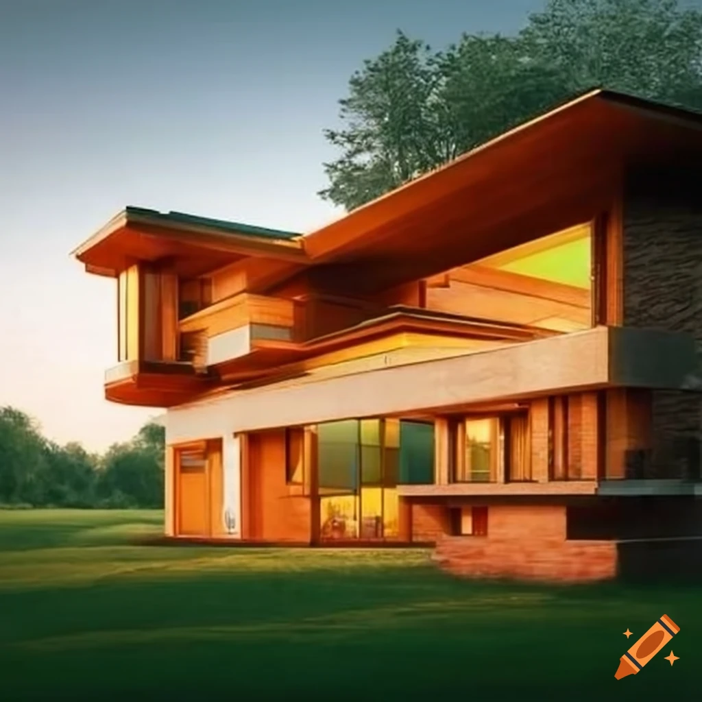 Modern house with impossible architecture on Craiyon