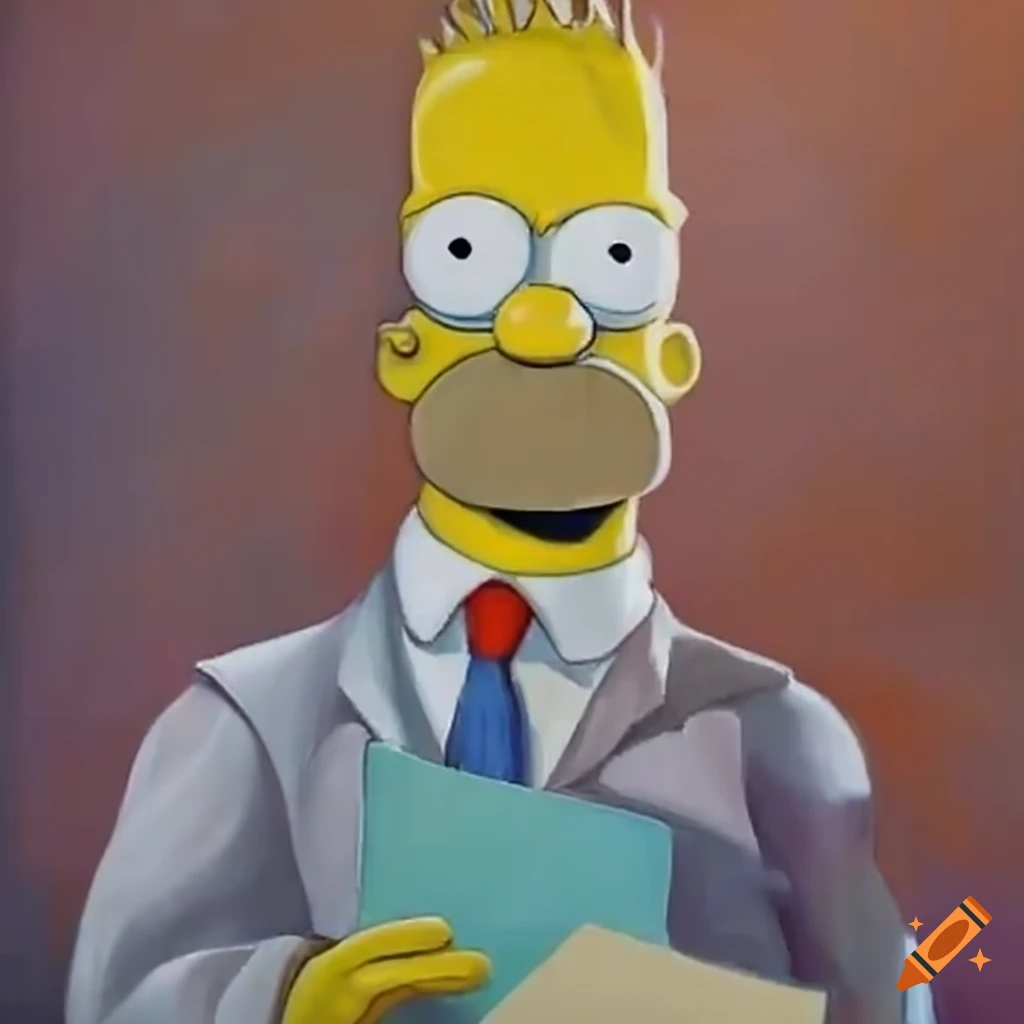 Homer simpson in the style of edgar degas painting on Craiyon
