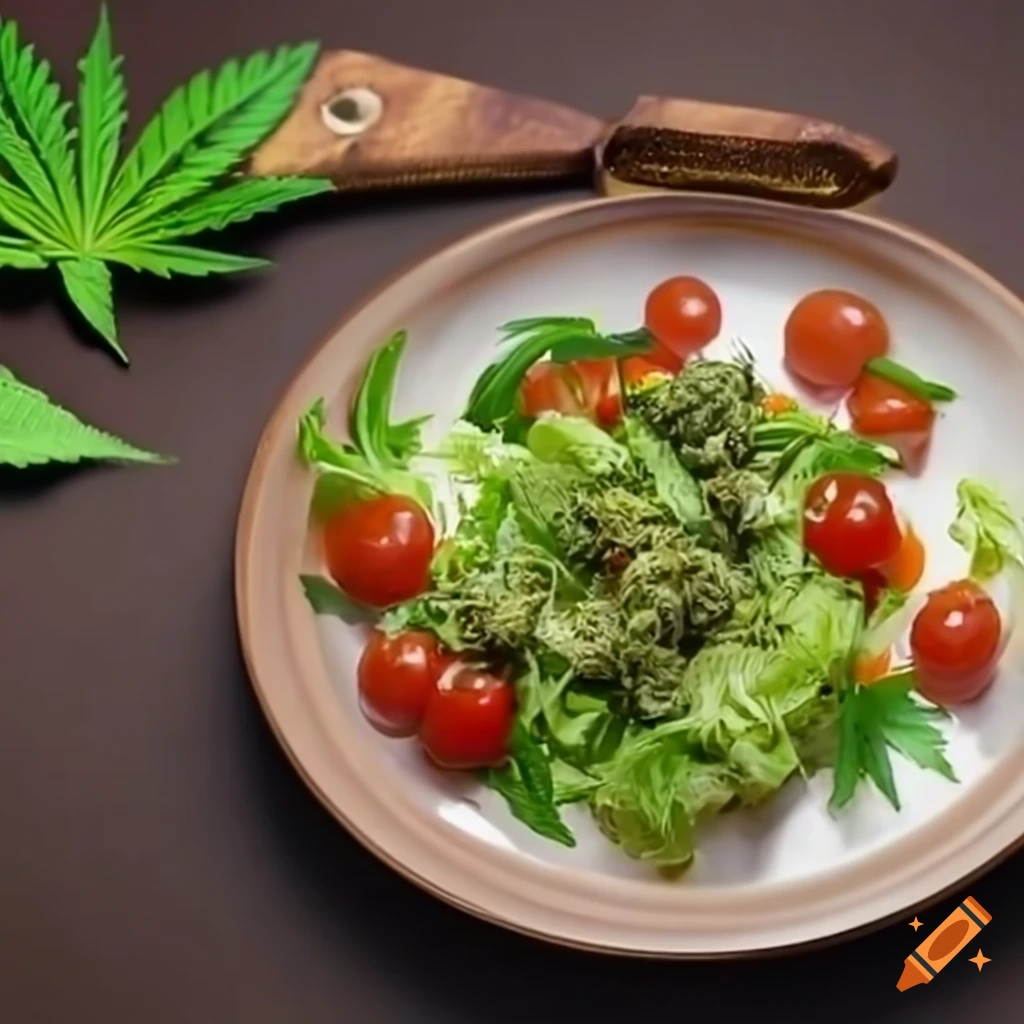 Cbd and hemp salad on Craiyon