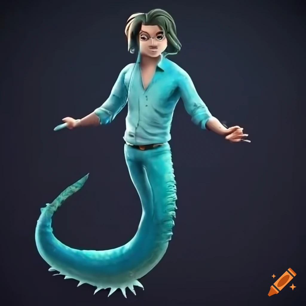 Pixar-style illustration of a sea monster named Steve Harrington on Craiyon