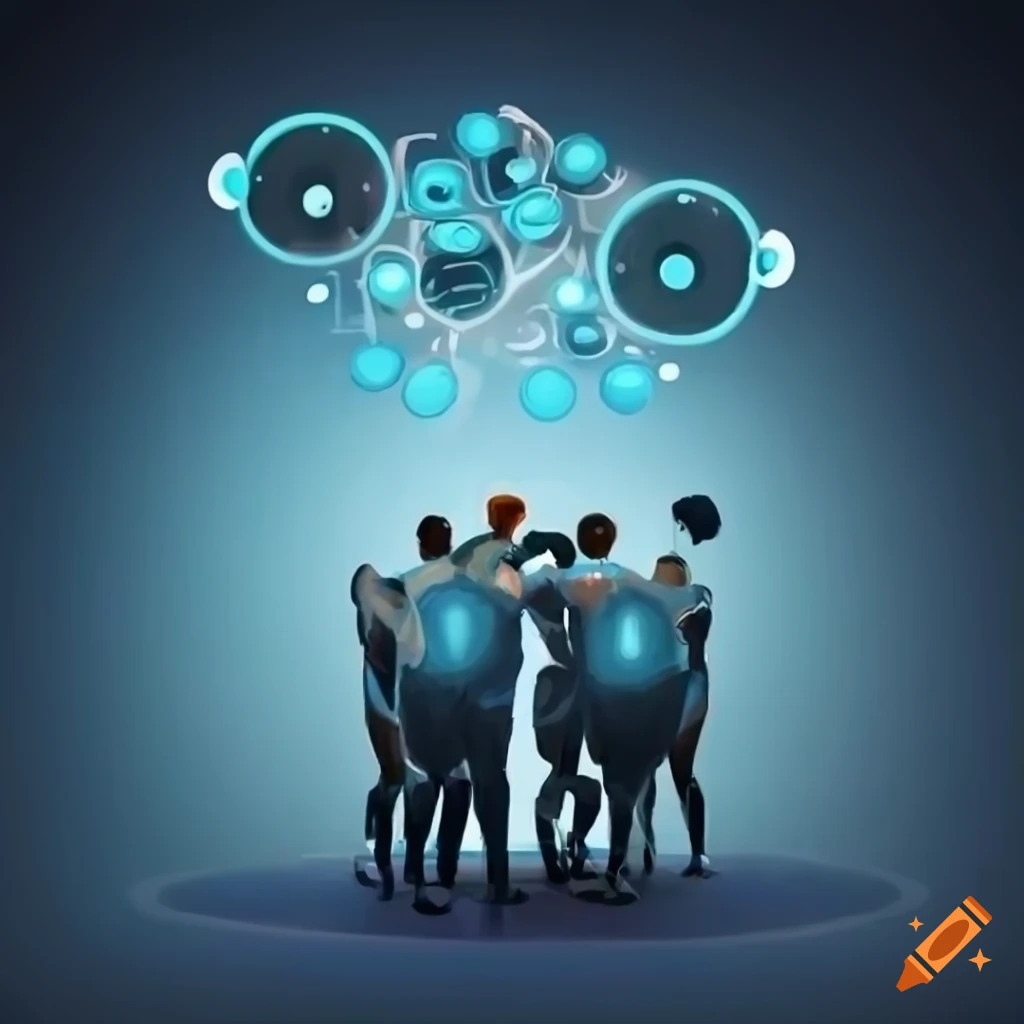 Ai assistant assisting with team sprint planning on Craiyon