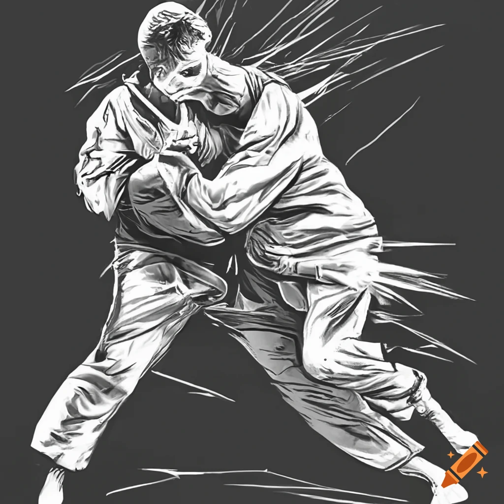 Image of players grappling in a sports match on Craiyon