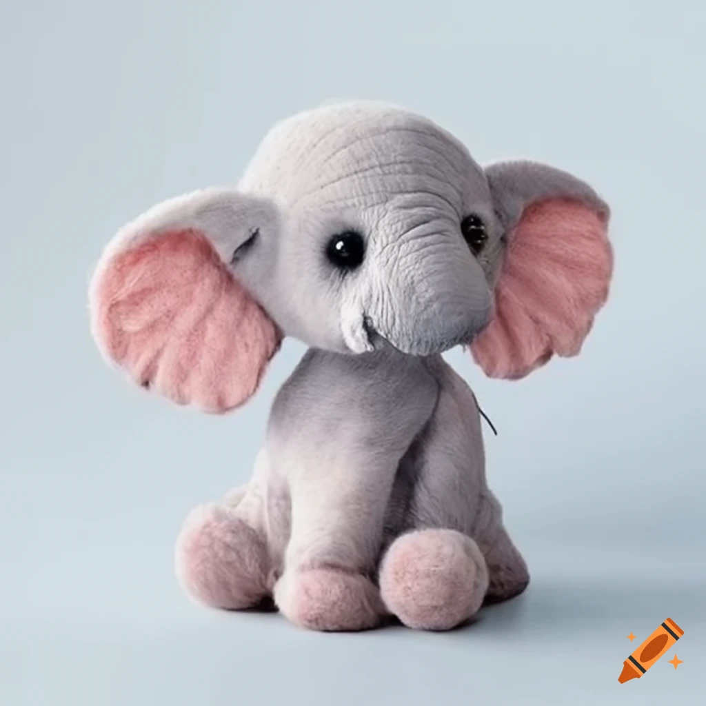 Cute realistic wool elephant on Craiyon