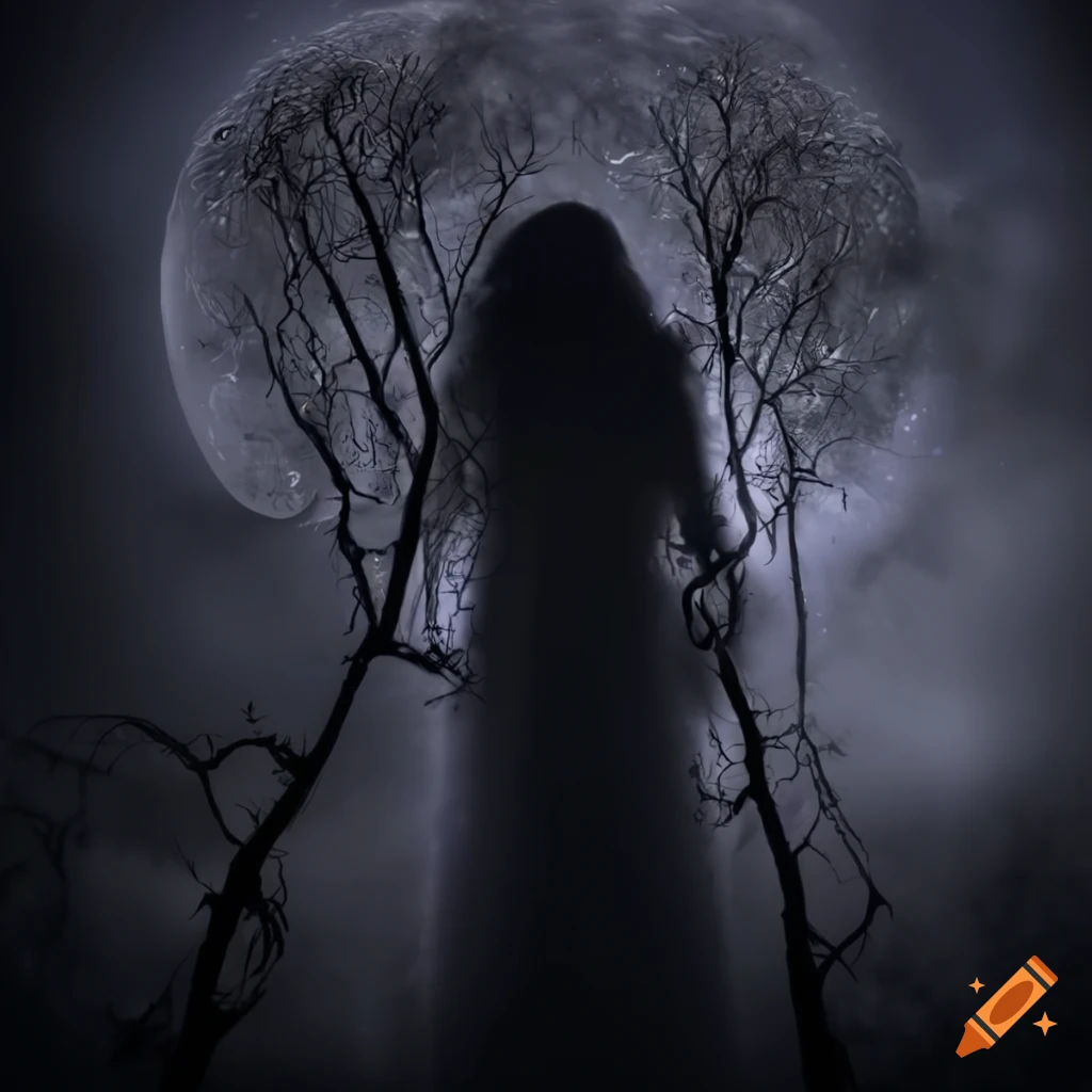 Detailed image of a gothic night with moon and bats on Craiyon