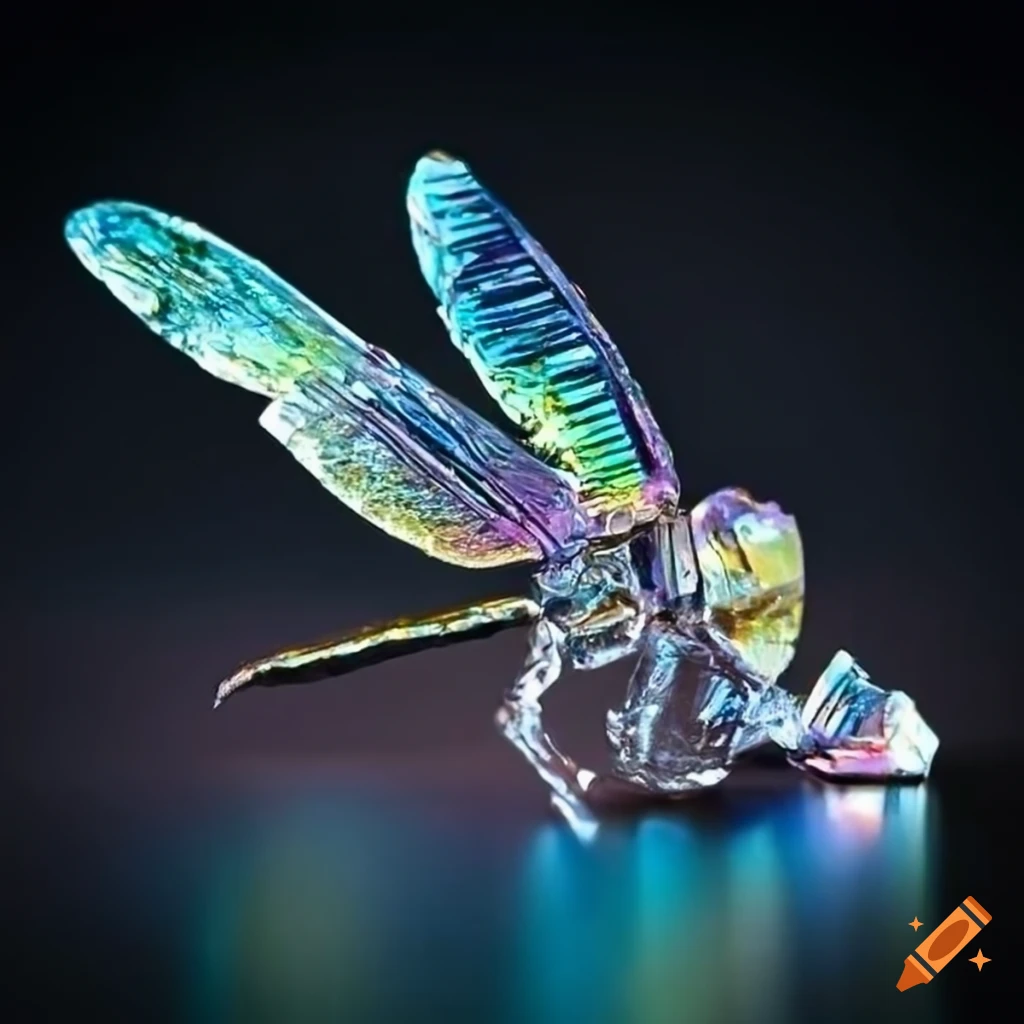 Cicada ice sculpture on Craiyon