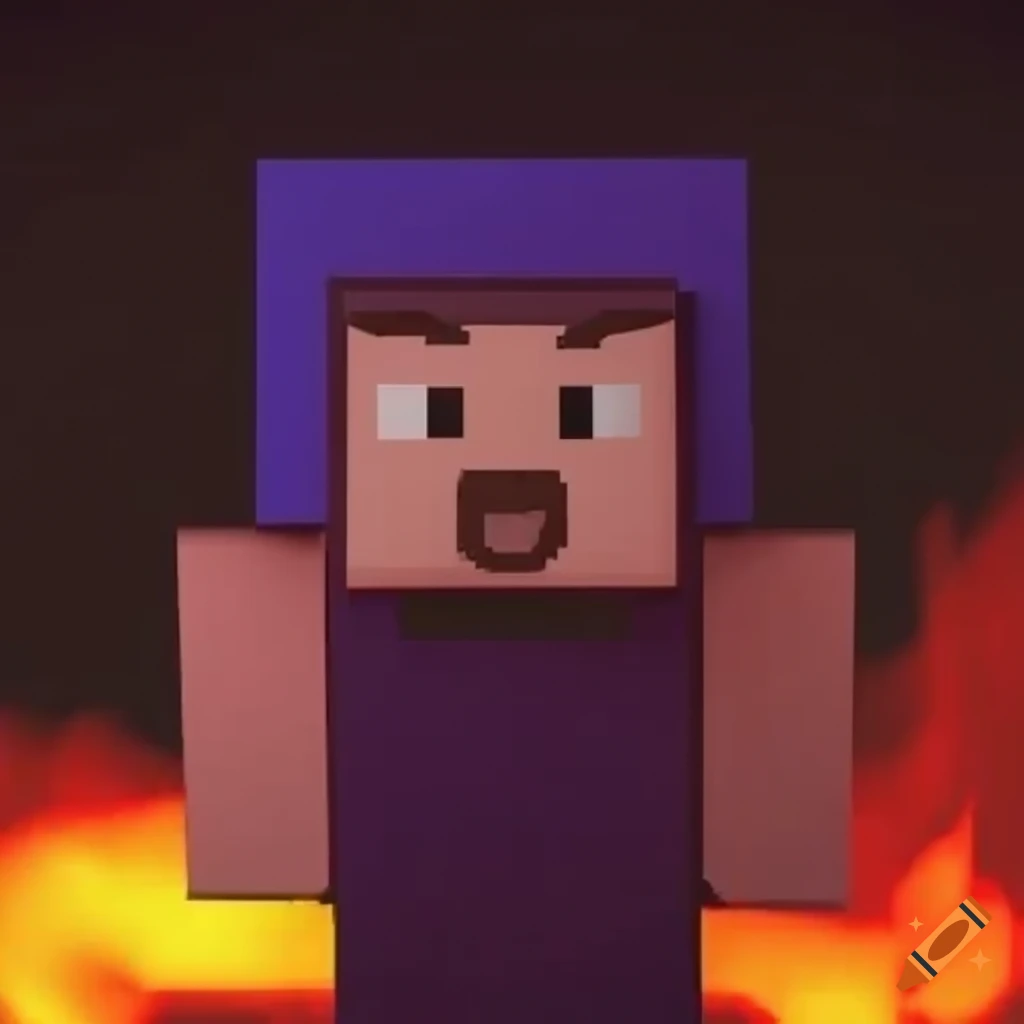 Image depicting player's blocky exploits on Craiyon