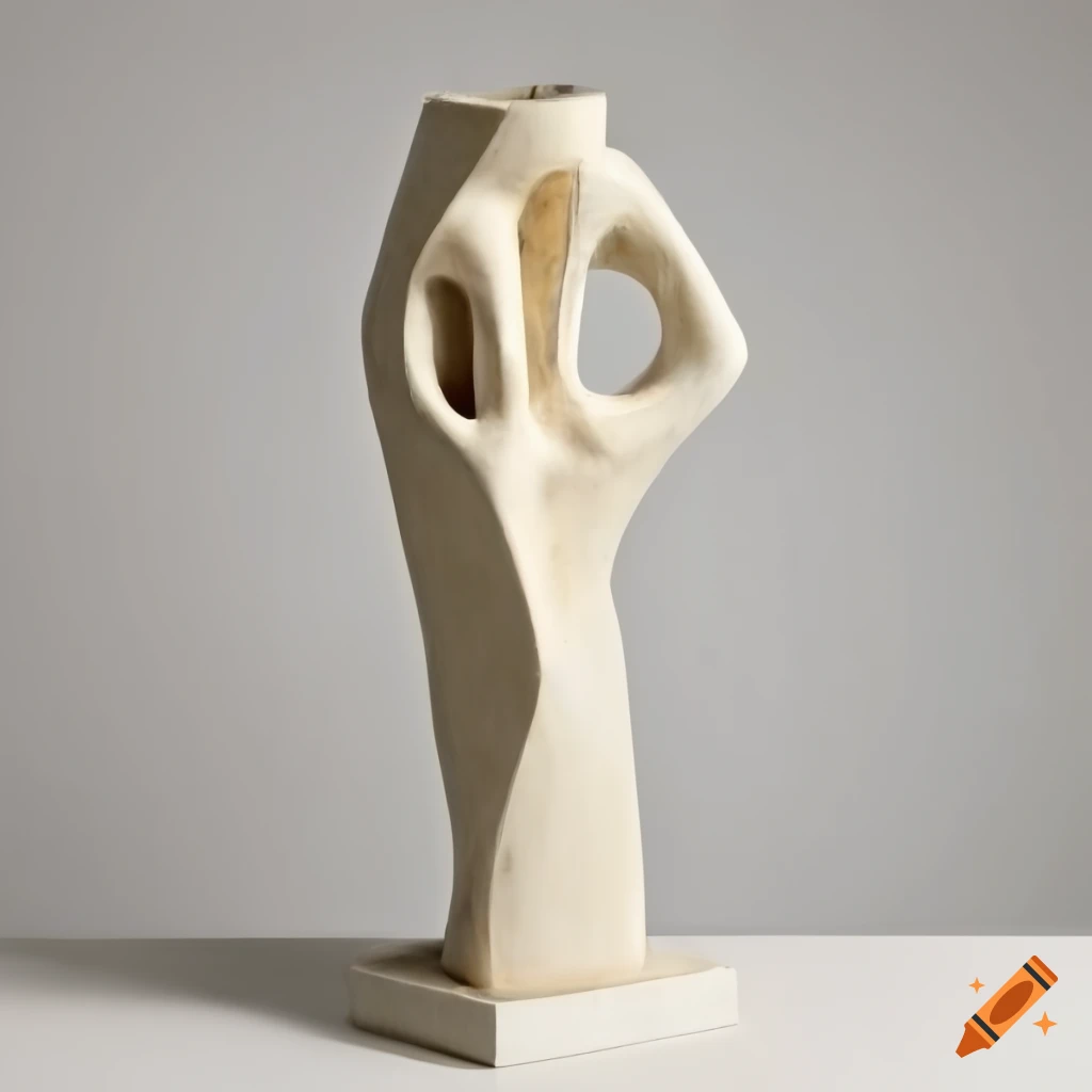 Vertical ivory sculpture with a zipper on Craiyon